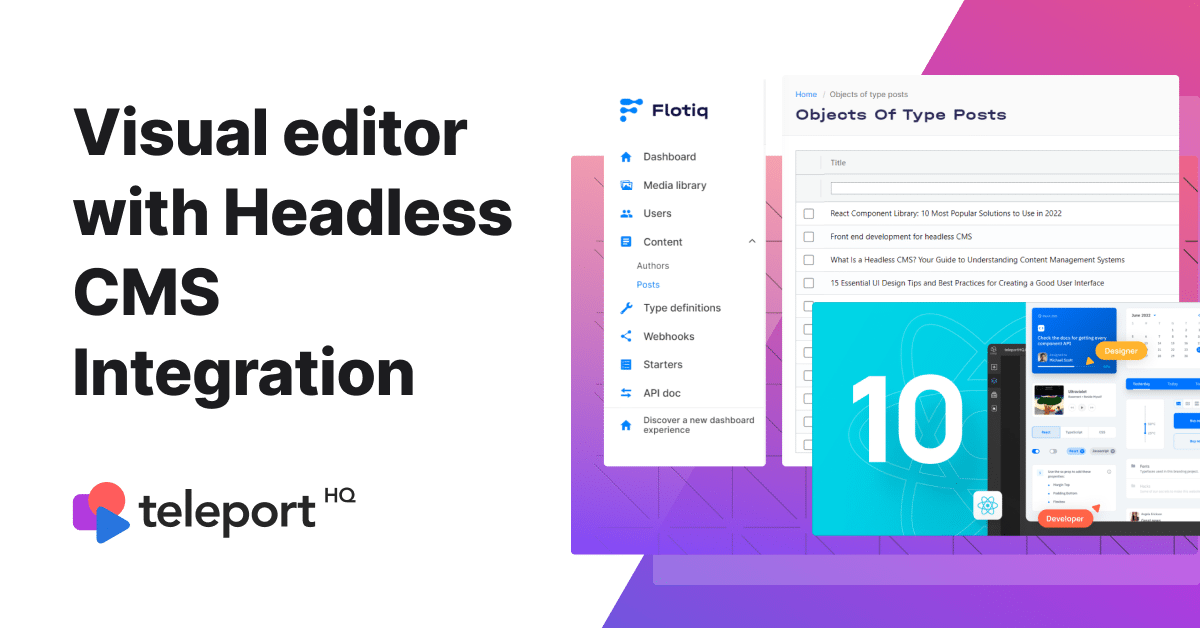 Headless CMS Integration for Flotiq CMS Headless CMS Integration for Flotiq CMS
