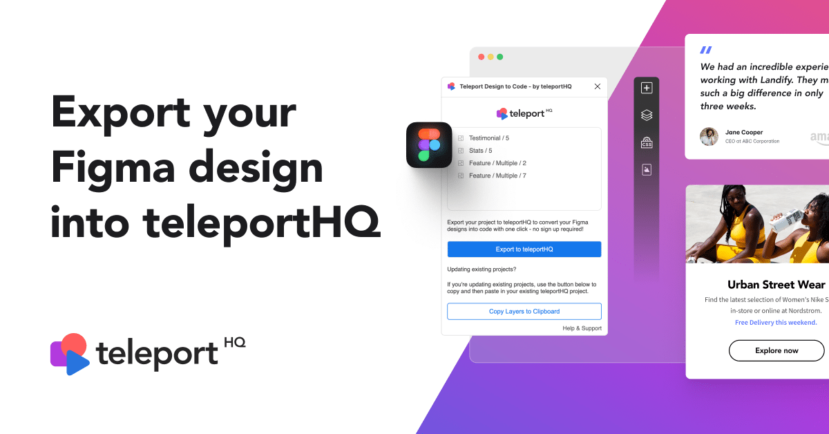 Figma Export To Html And Css Using Teleporthq Design To Code
