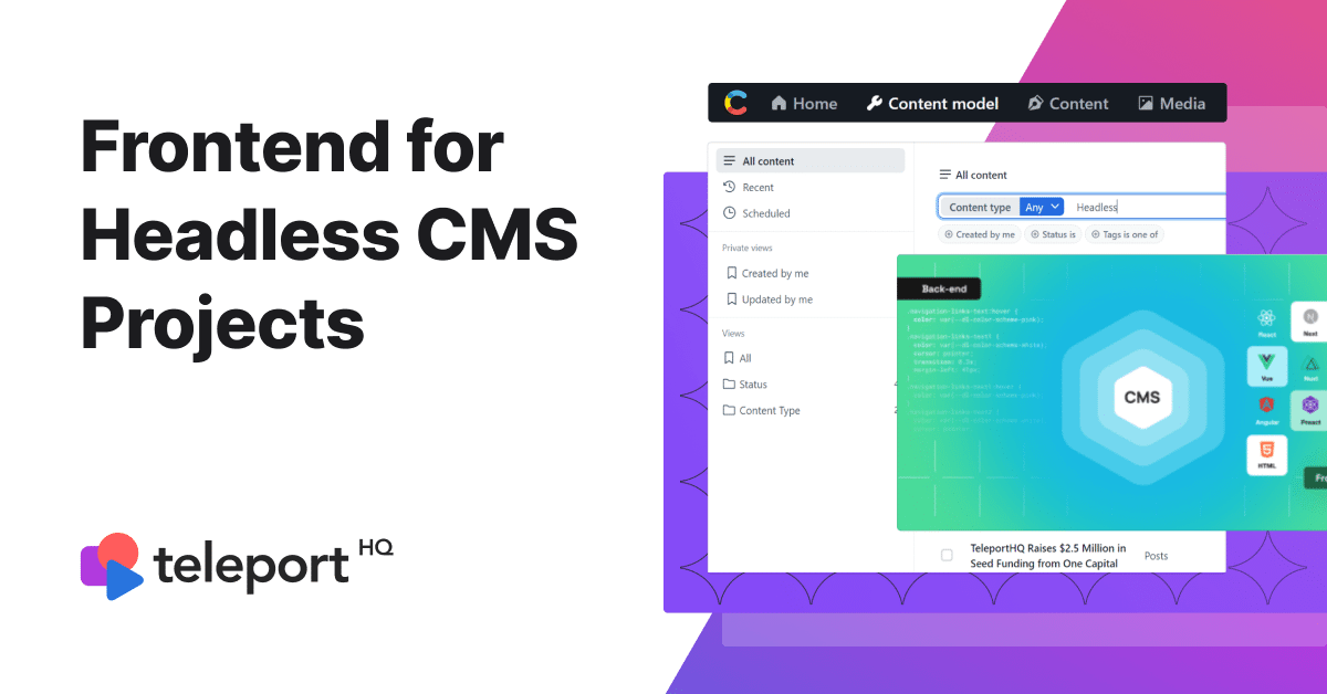 Headless CMS frontend editor for Contentful