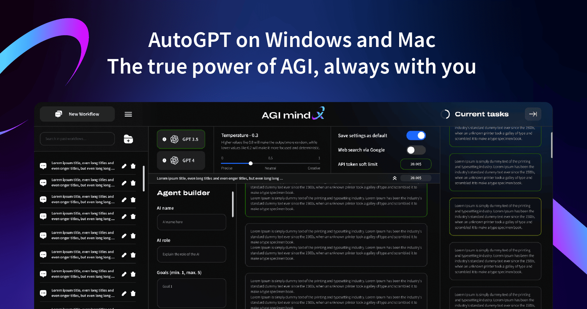 AGI Mind X - The Ultimate Local App for AutoGPT on Windows and Mac